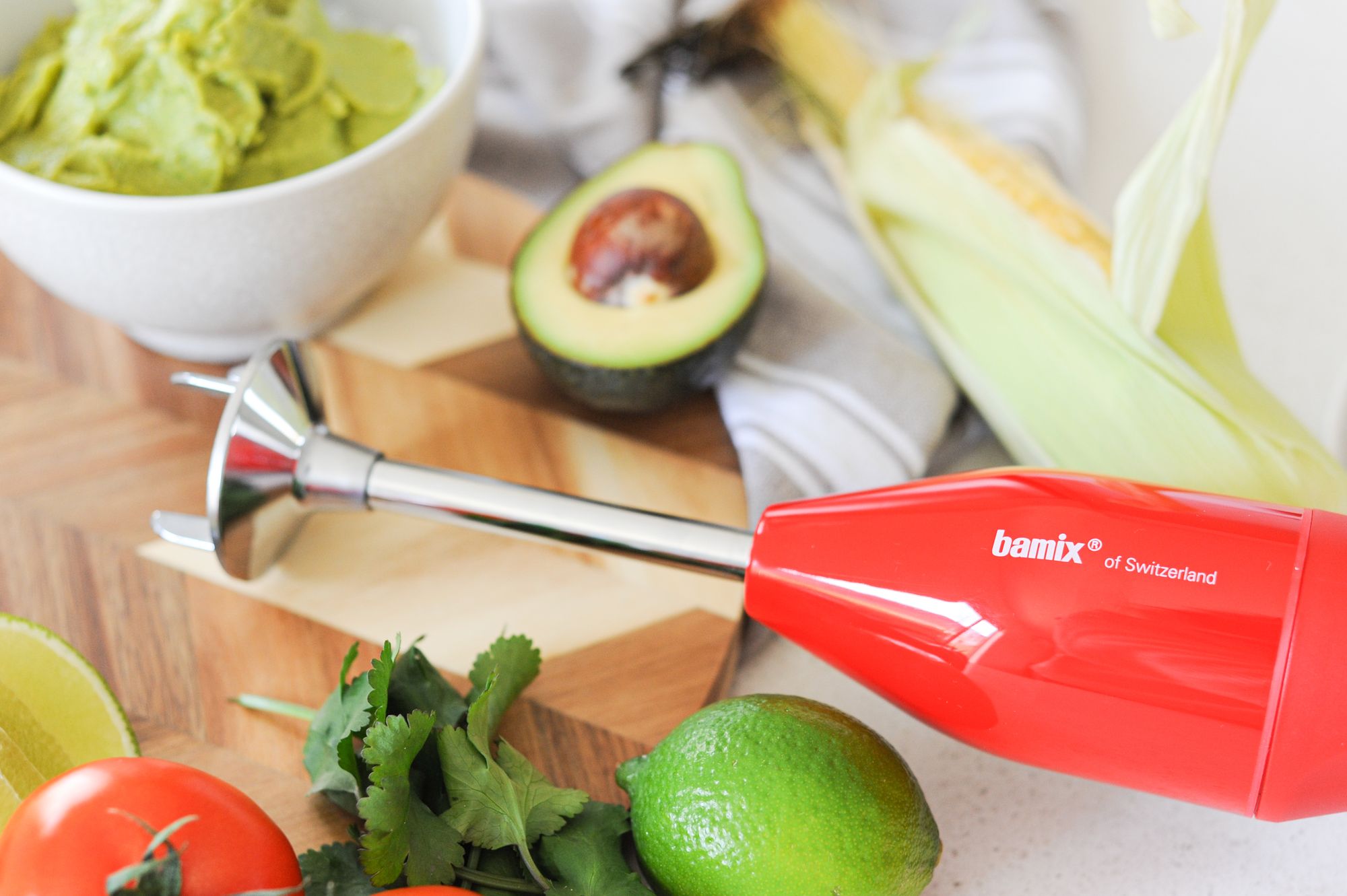 Bamix Classic Immersion Blender 140W Red